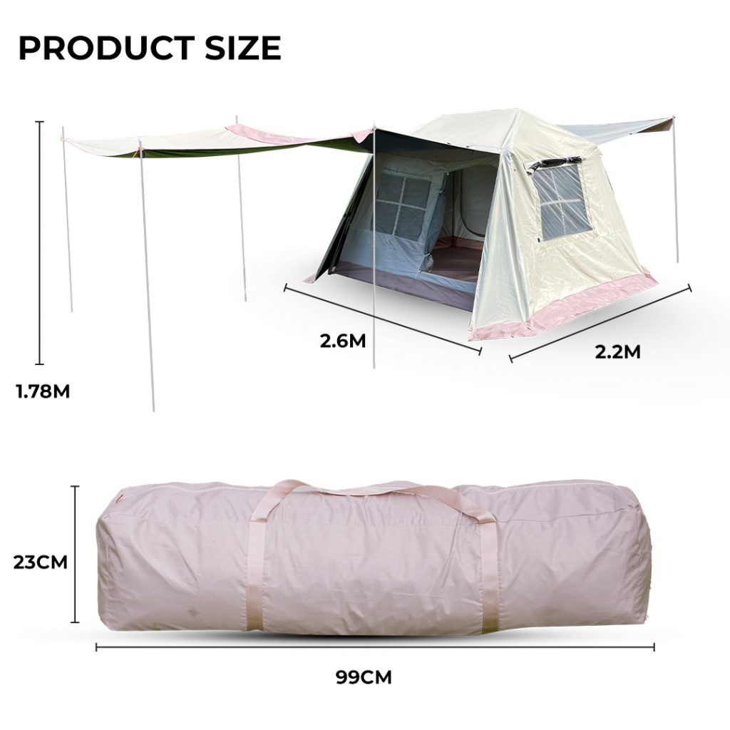 4 Person Instant Cabin Tent For Camping | PTT Outdoor