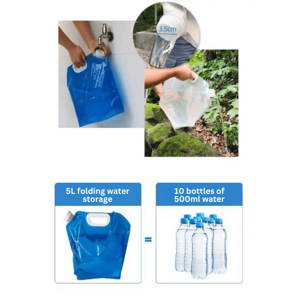 5L Camping Hiking Portable Folding Water Storage Convenient | PTT Outdoor
